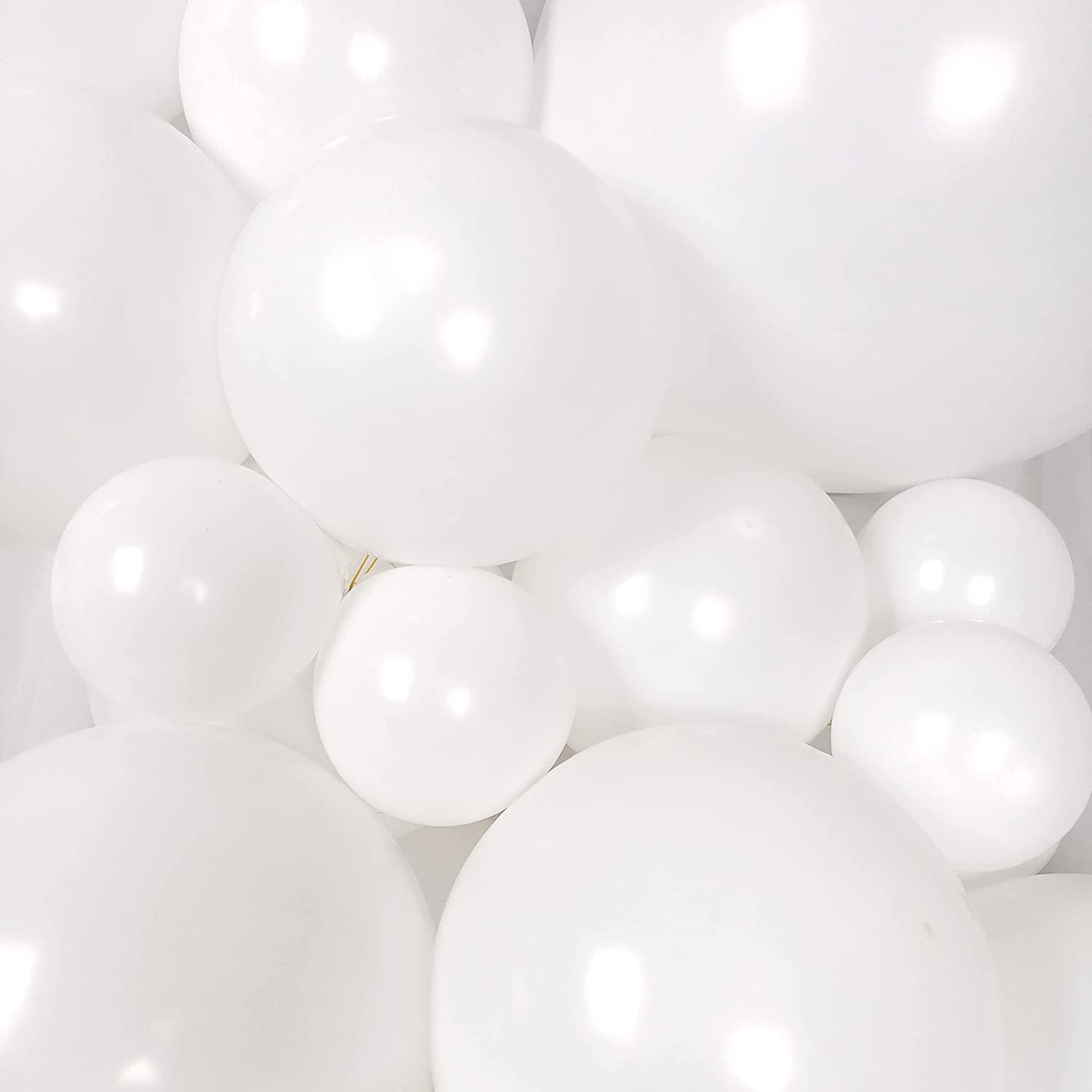 100 Pack White Balloons Different Sizes 18 12 10 5 Inch KIRIKOU Party ...