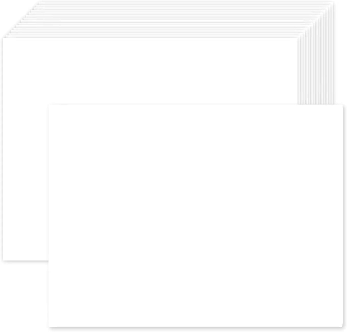100 Pack White Blank Cardstock 5x7 Thick Paper， 80lb Flat Cards Stock ...