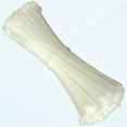 100 Pack White Plastic Cable Ties 100mm x 2.5mm Small Premium Nylon Zip ...
