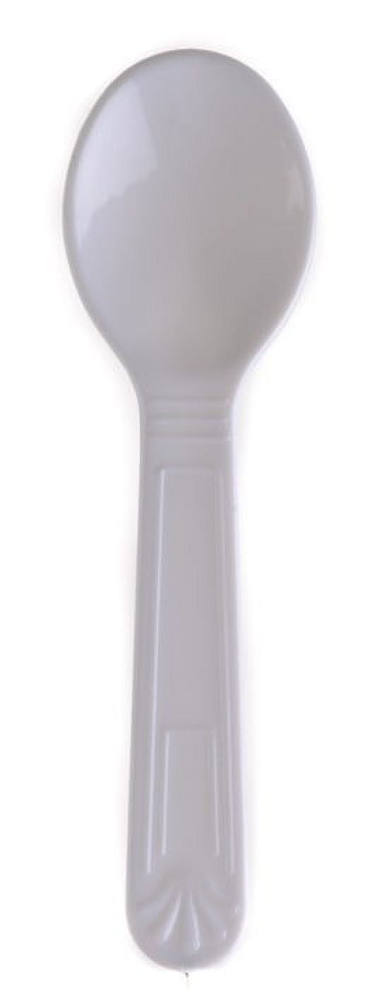 100 Pack White Plastic Mini Taster Spoons - 3 inches Disposable Tasting ...
