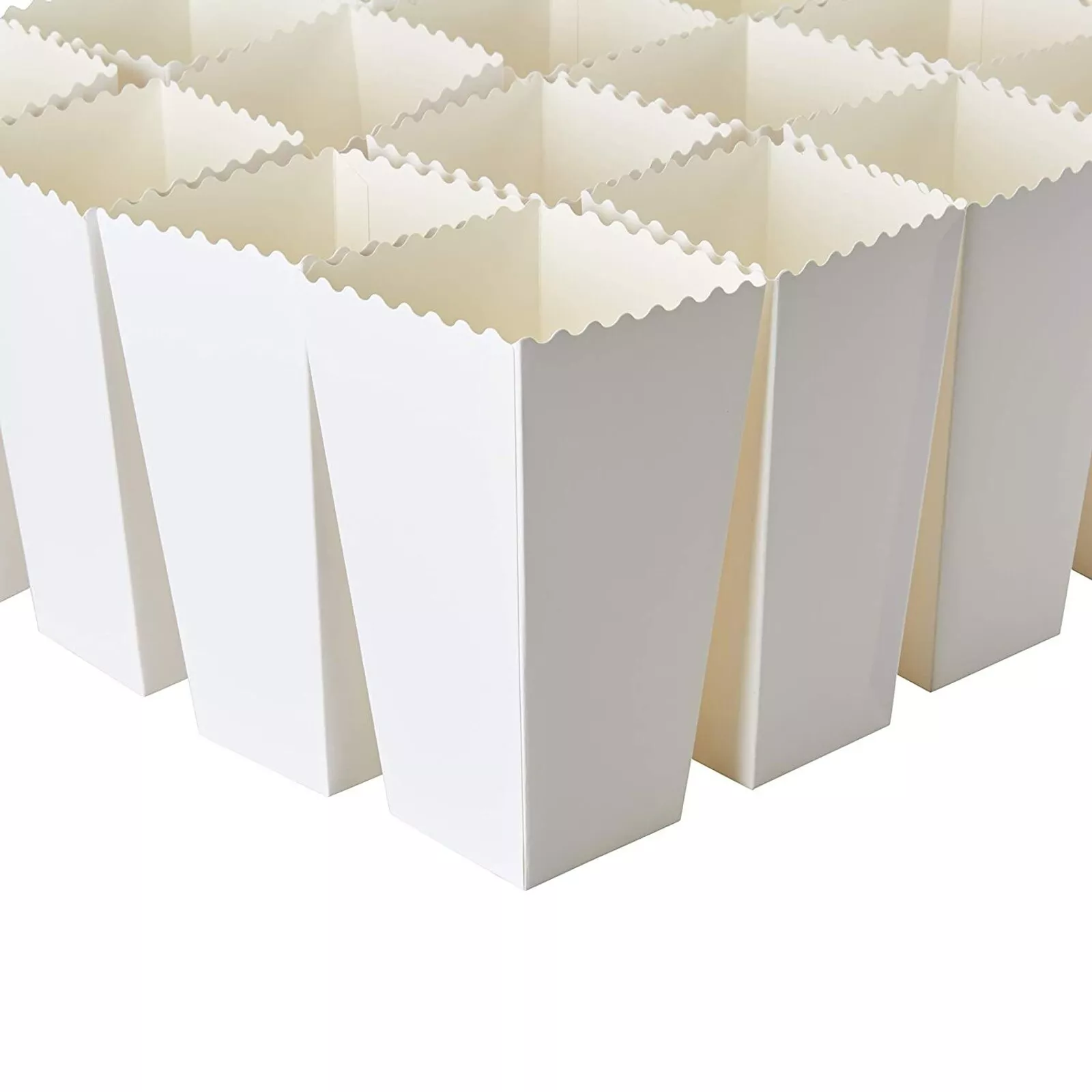 100 Pack White Popcorn Boxes for Movie Night Decorations, 46 oz, 7.8 x ...