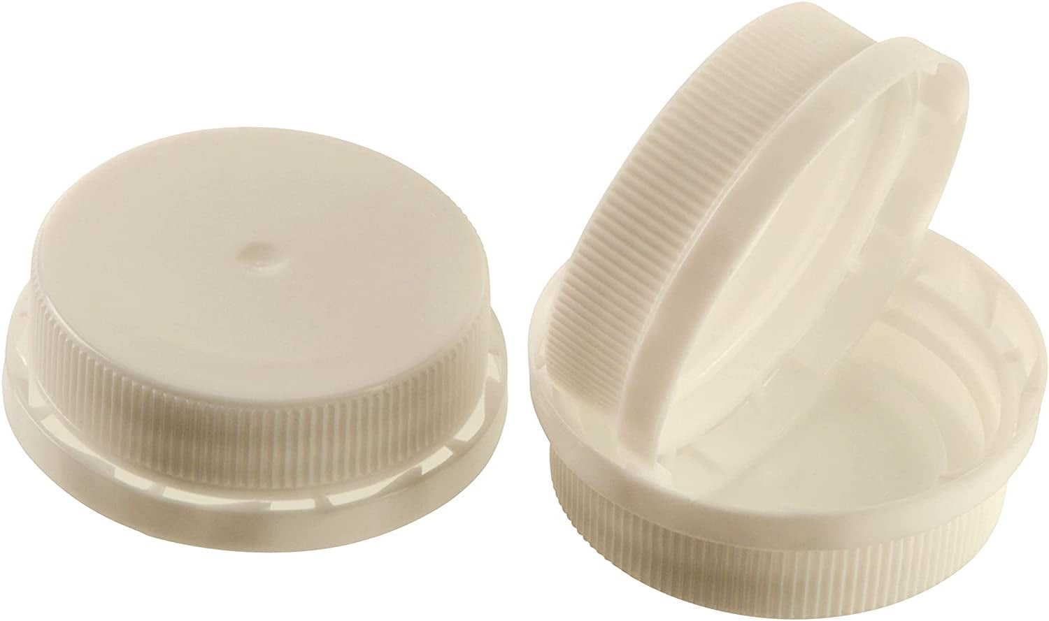 [100 Pack] White Tamper Evident 38MM Ratchet Caps and Lids for Plastic ...