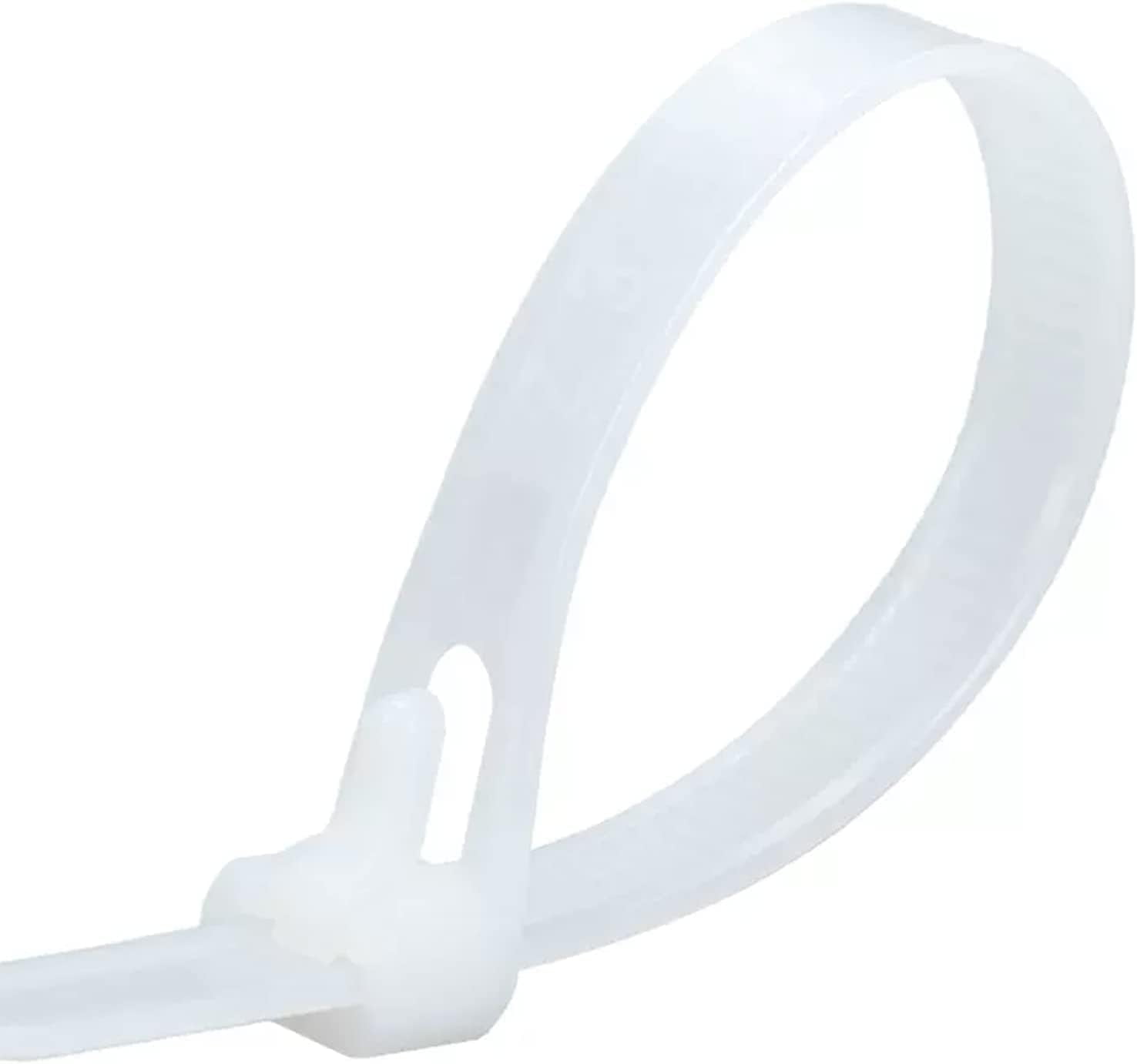 100 Pack White Thick Cable Ties Heavy Duty Large 300mm×7.6mm Strong ...