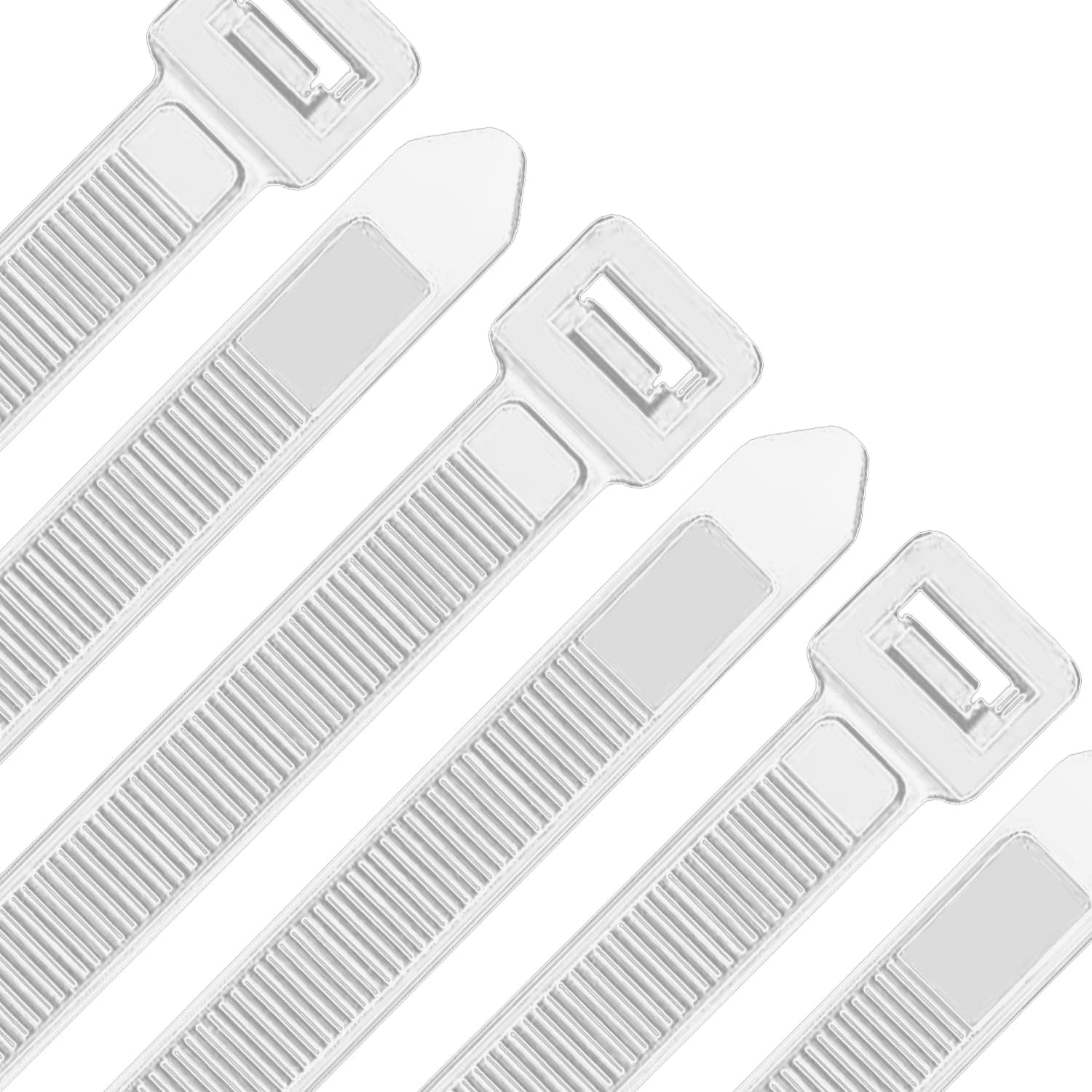 100 Pack White Thick Cable Ties Heavy Duty Large 500mm×9.0mm Strong ...