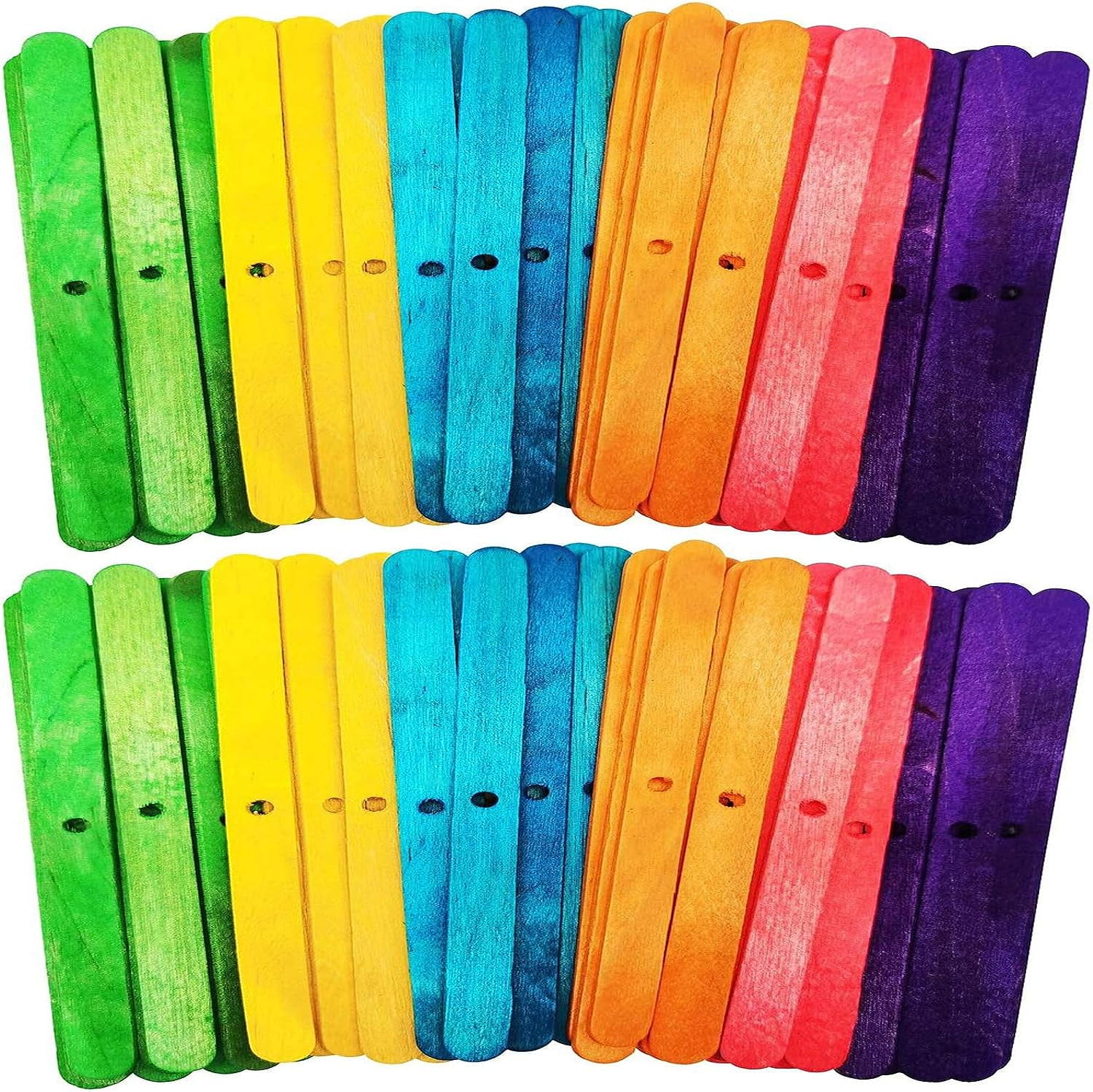 100 Pack Wooden Candle Wick Holders Single Hole Candle Wick Centering ...