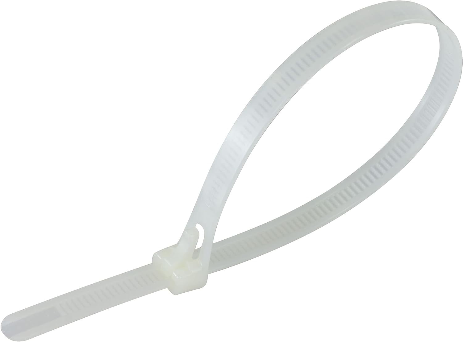 100 Pack of 250mm x 7.6mm Reusable Cable Ties, Heavy Duty White/Natural ...
