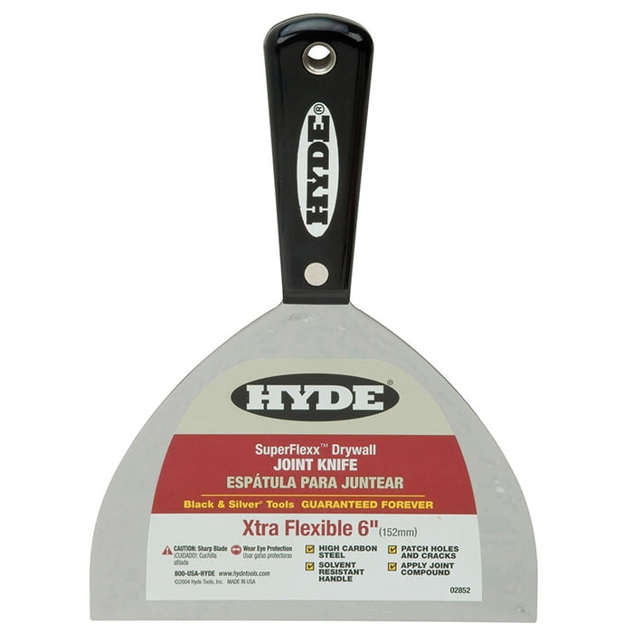 100-Pack of 6” Hyde 02852 Black & Silver SuperFlexx Drywall Joint Knife - Walmart.com