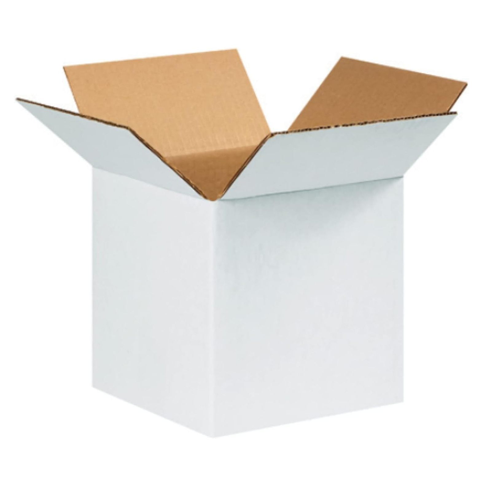 100 Pack of 8x8x8” White Corrugated Cardboard Packing Shipping Mailing ...