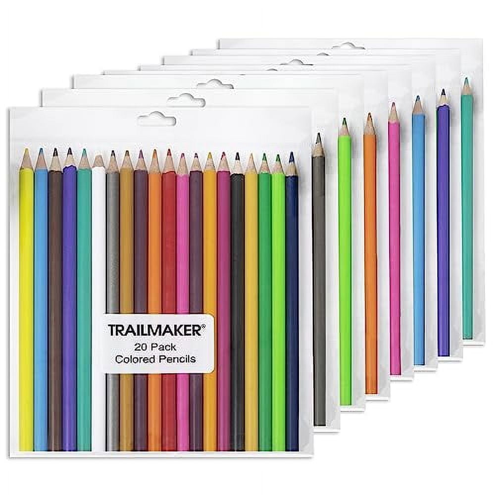 100 Pack of Bulk Wholesale Colored Pencils Containing 20 Colored ...