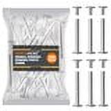 100 Pack of Chicago Screw Post Binding Screws, 50mm Nickel Plated Metal ...