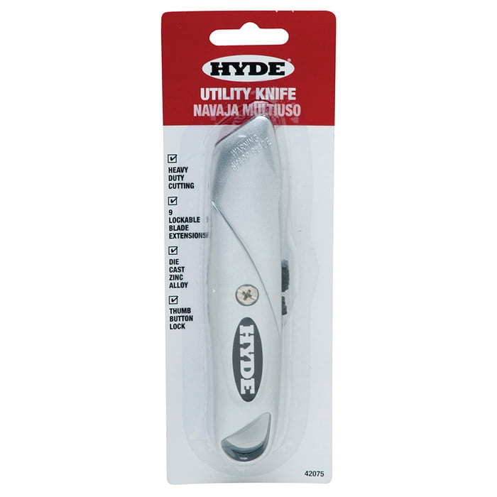 100-Pack of Hyde 42075 Hyde Retractable Blade Utility Knife - Walmart.com
