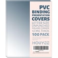 100 Pack10 Mil Clear Binding Presentation Covers, PVC Report Cover ...