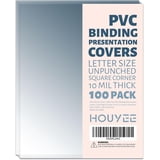 100 Pack10 Mil Clear Binding Presentation Covers, PVC Report Cover ...