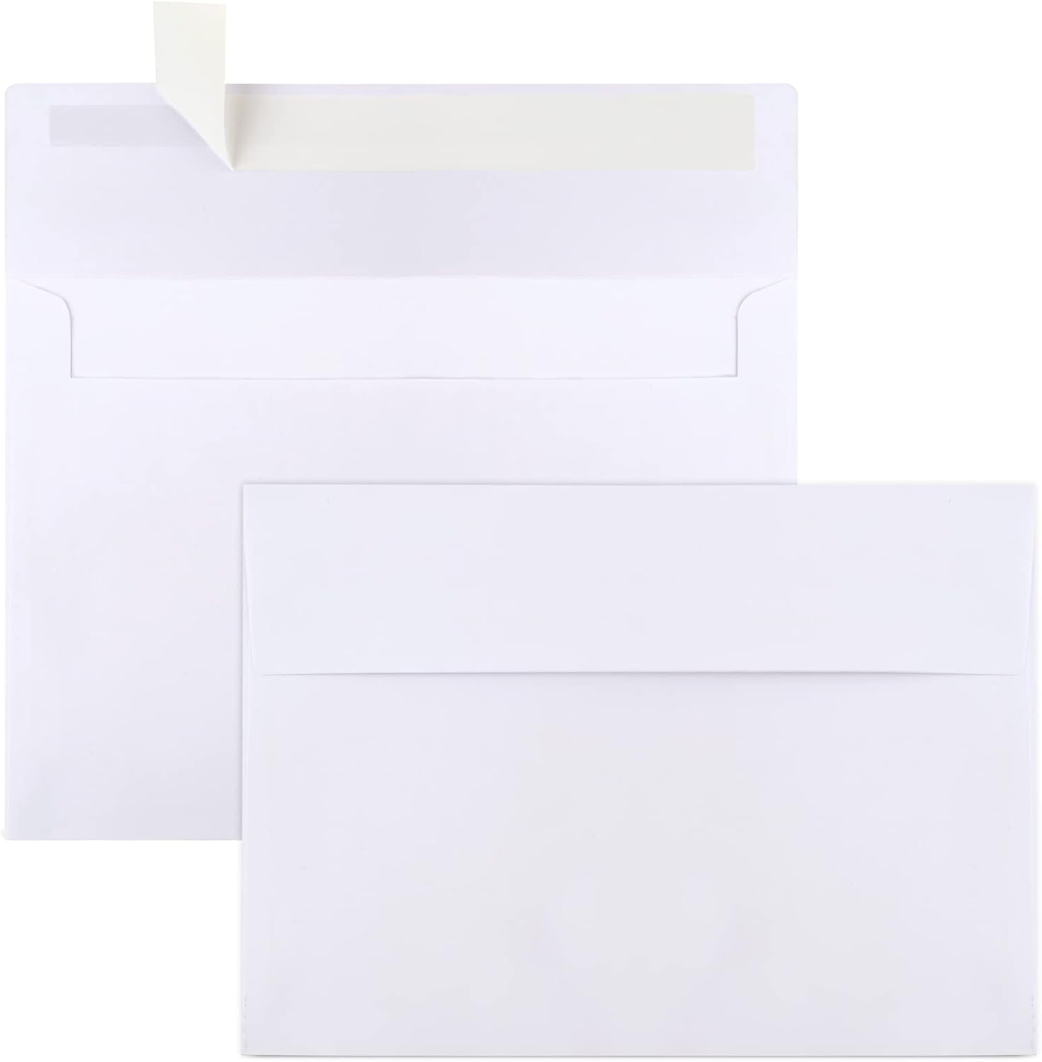 100 Packs 5x7 Envelopes, White A7 Envelopes for Invitations, Printable ...