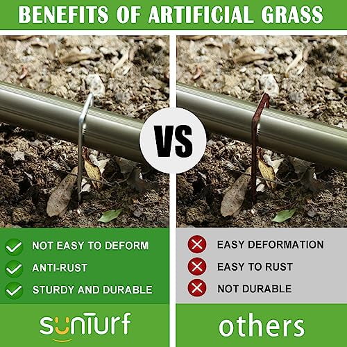 100 Packs 6 Inches Heavy Duty 11 Gauge Galvanized Steel Garden Stakes ...