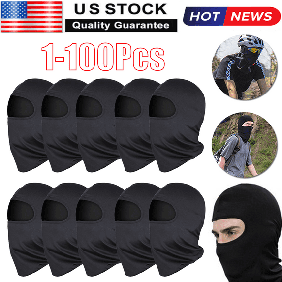 100 Packs Balaclava Face Mask Ski Mask Full Face Mask Windproof Men&Women LOT - Walmart.com