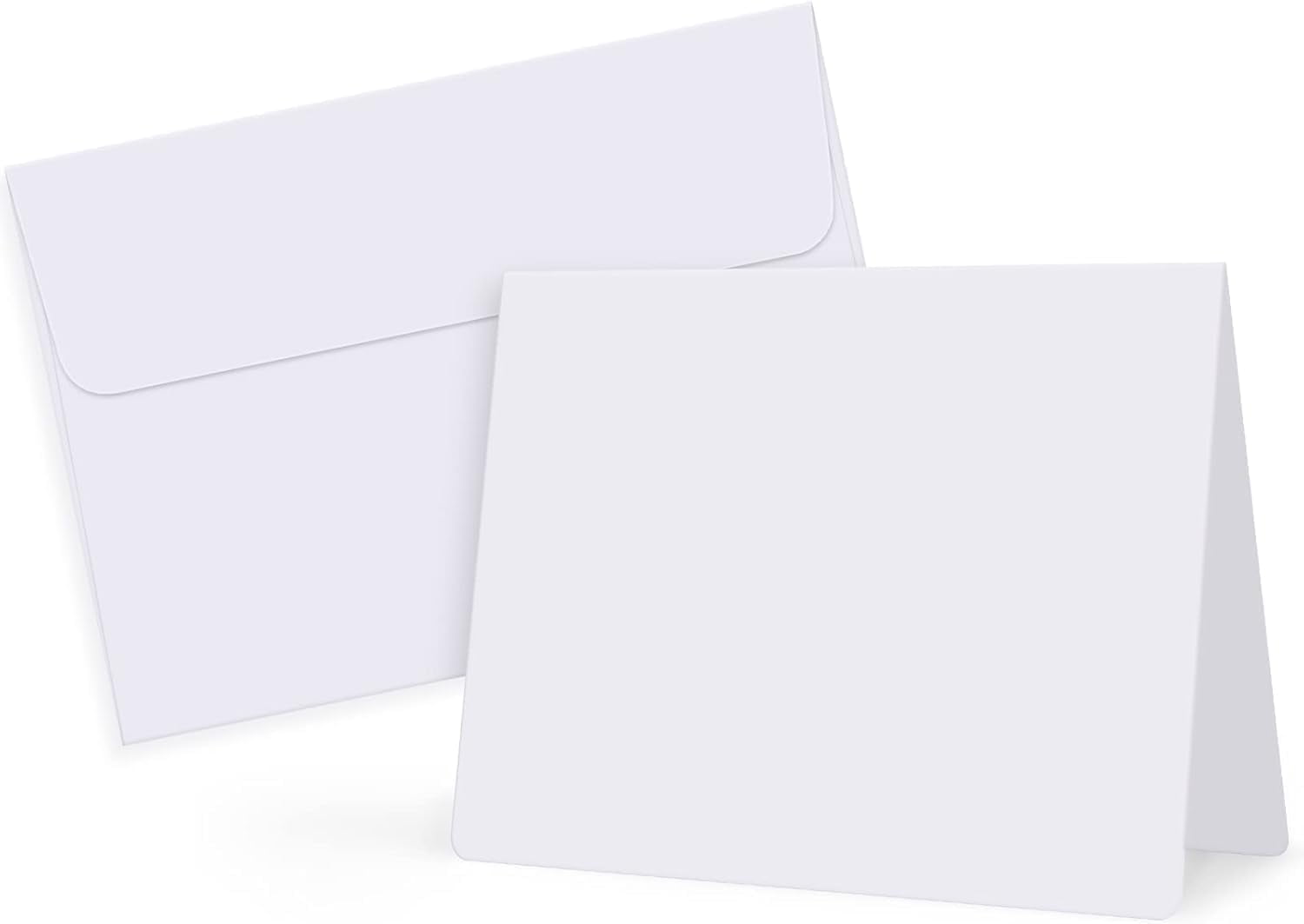 100 Packs Blank Cards And Envelopes - Folded Cardstock With White ...