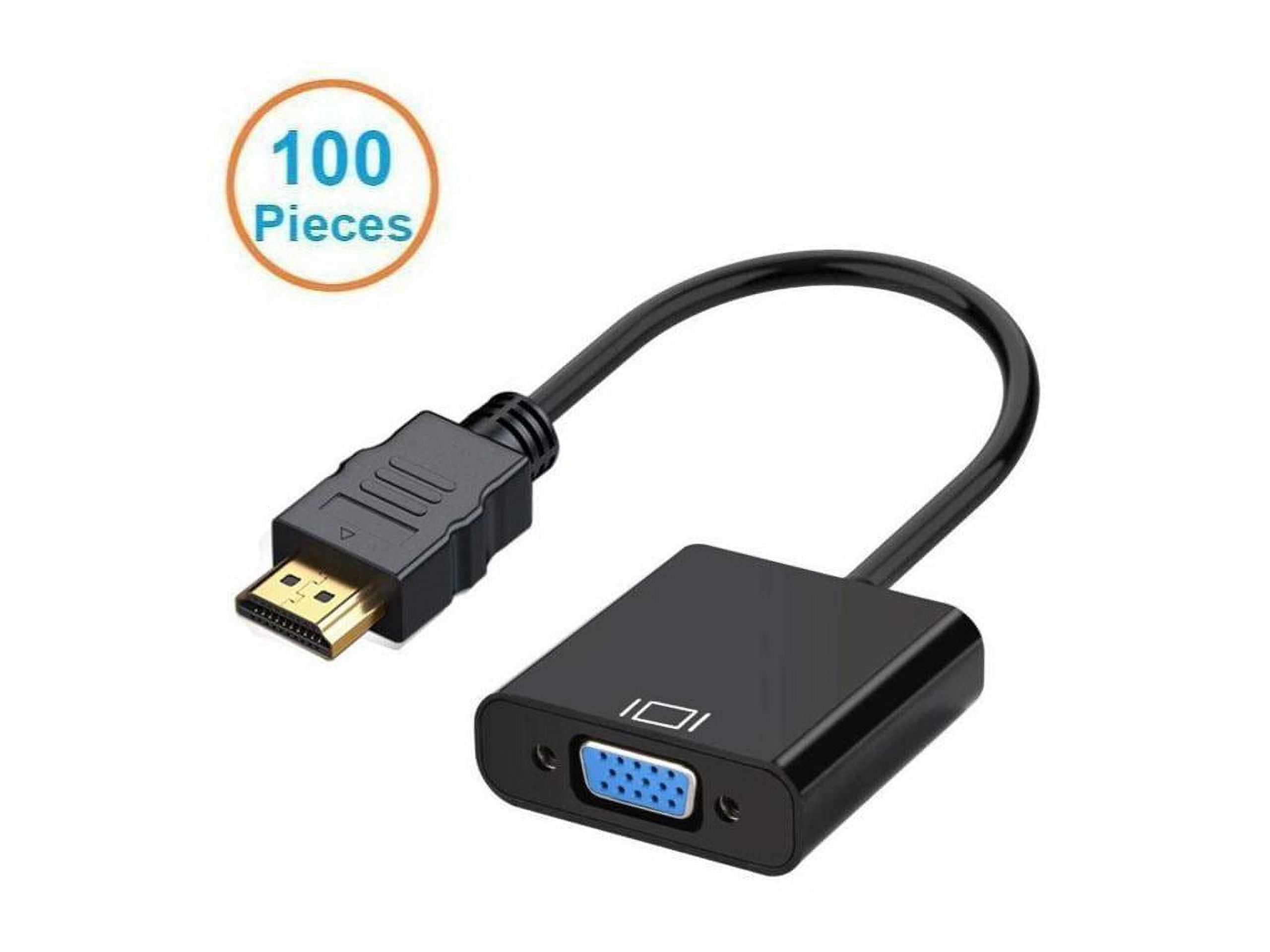 100 Packs HDMI TO VGA Cable Adapter,HDMI Male to VGA Female Video ...