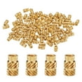 100 Packs M2 Threaded Inserts Brass Heat Set Insert M2x6mm, OD 3.5mm ...