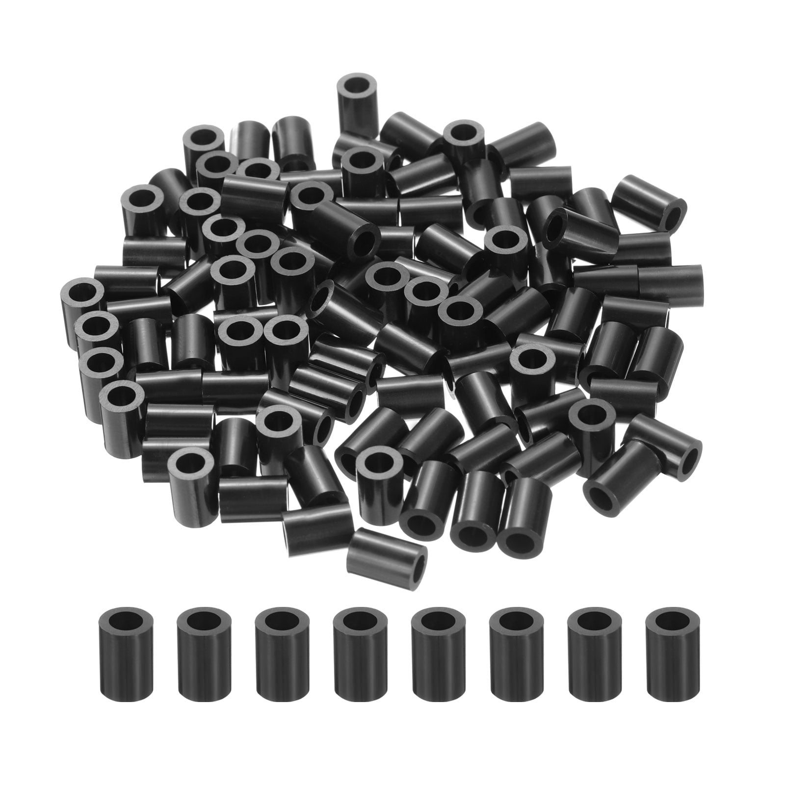 100 Packs Nylon Round Spacers 4mm ID, 7mm OD, 10mm Height Screws ...