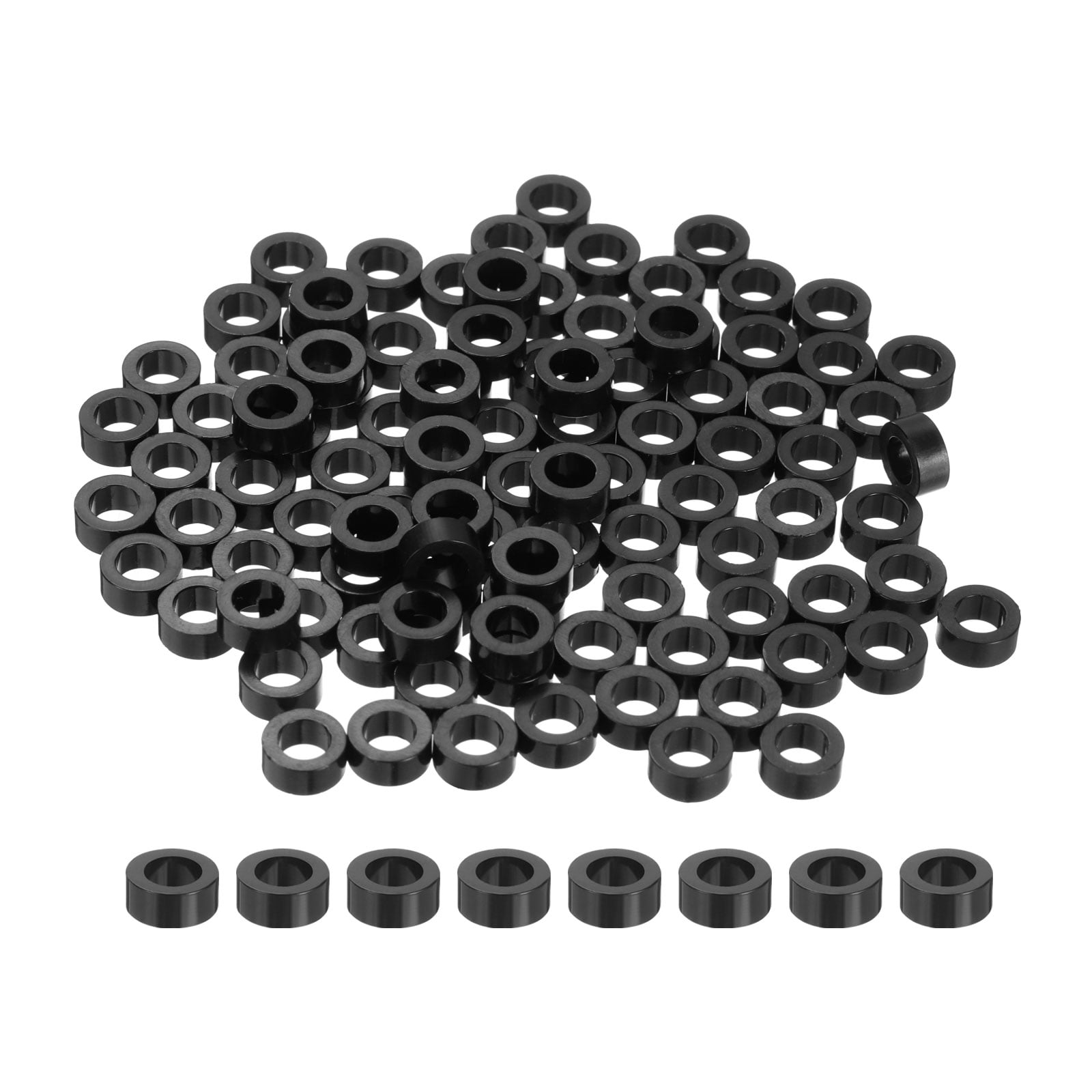 100 Packs Nylon Round Spacers 4mm ID, 7mm OD, 3mm Height Screws Spacers ...