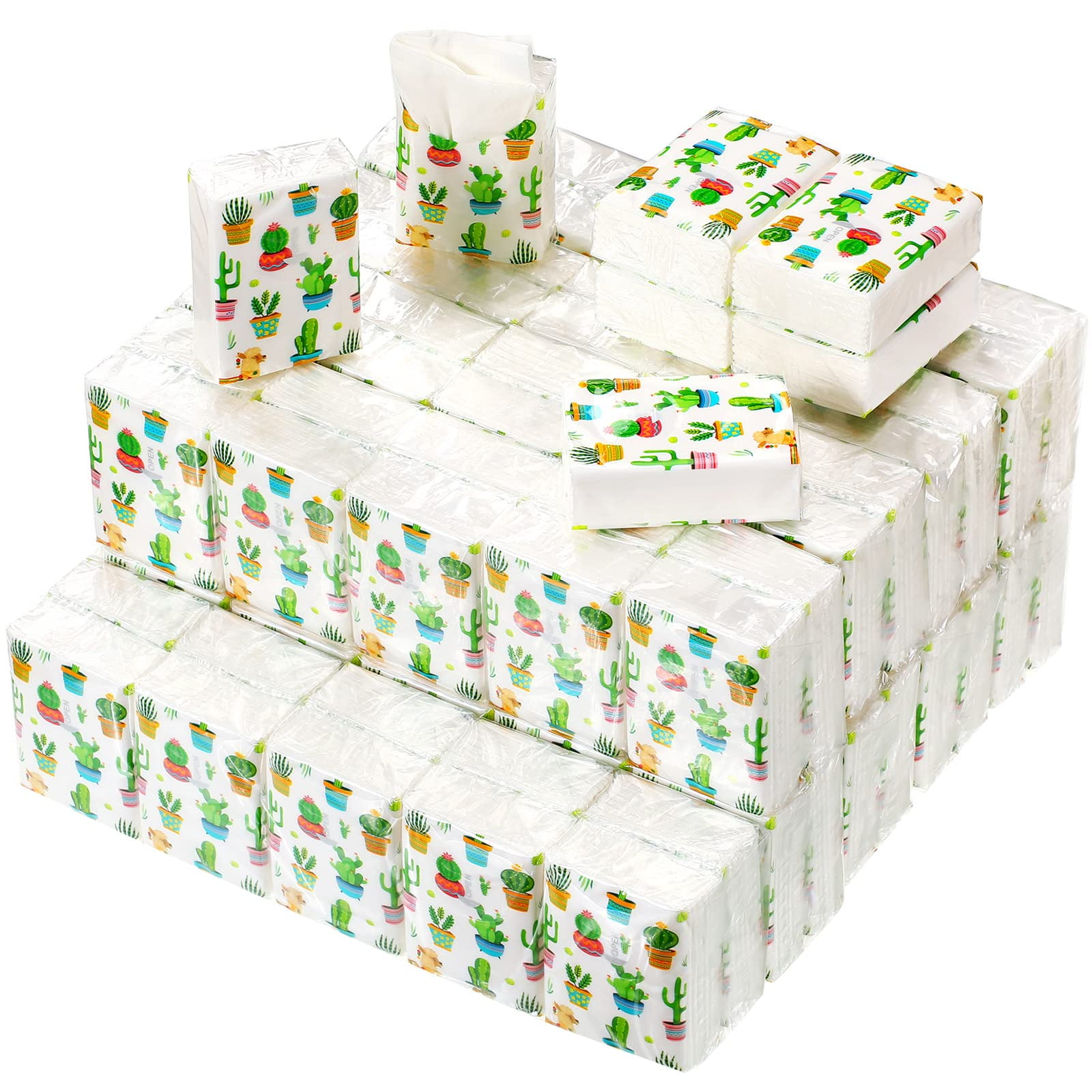 100 Packs Travel Tissue Packs HYZ01 Small Personal Facial Tissues 3 Ply ...