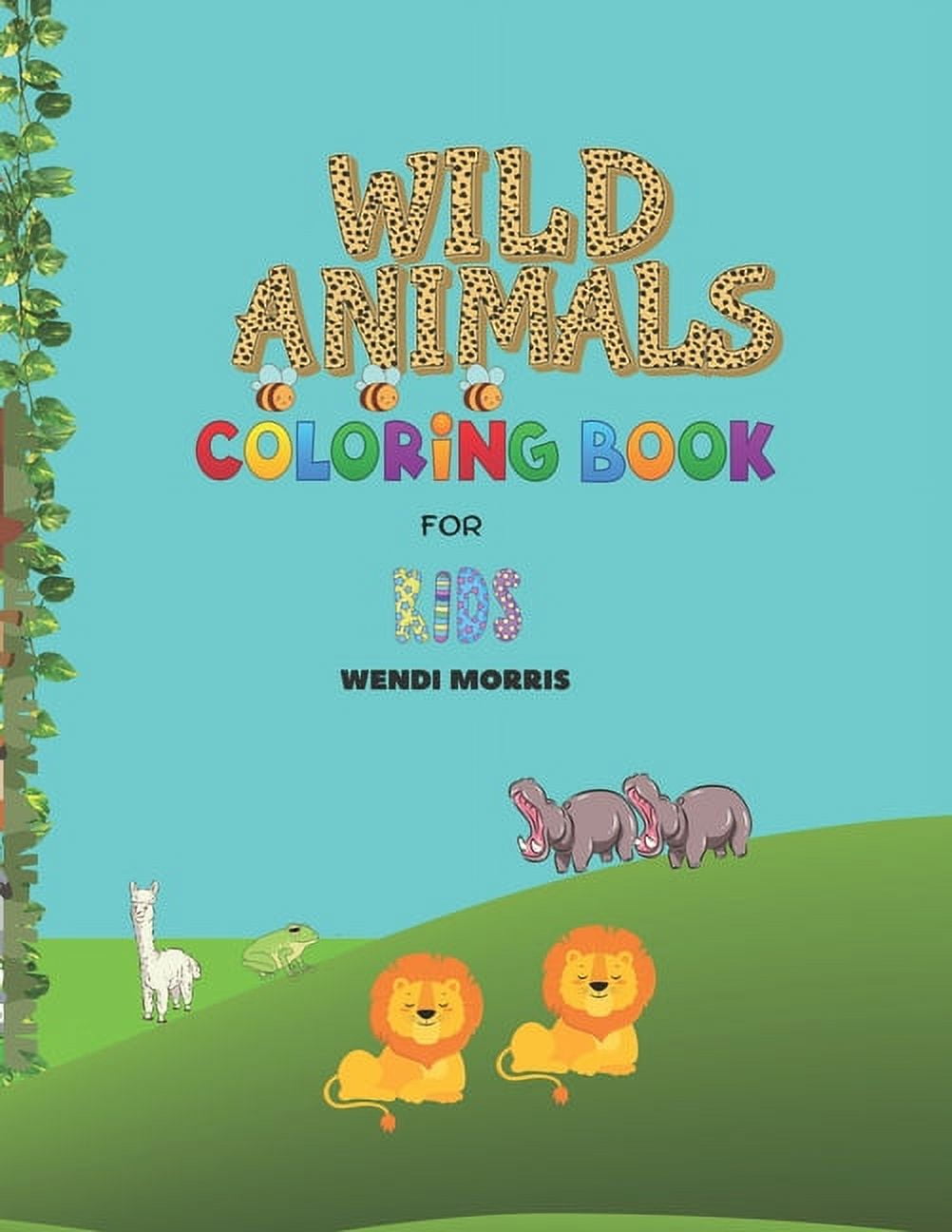 100 Page Coloring Books for Kids Wild Animals Coloring Book For Kids ...