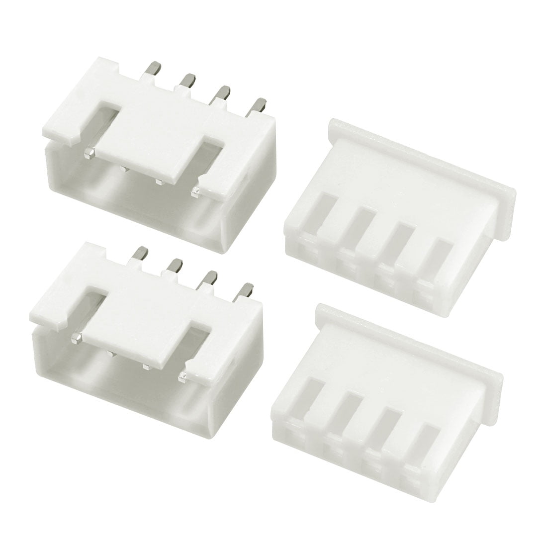 100 Pairs 2.54mm Pitch 4P XH2.54-4P Connector Female Pin Header + Housing - Walmart.com