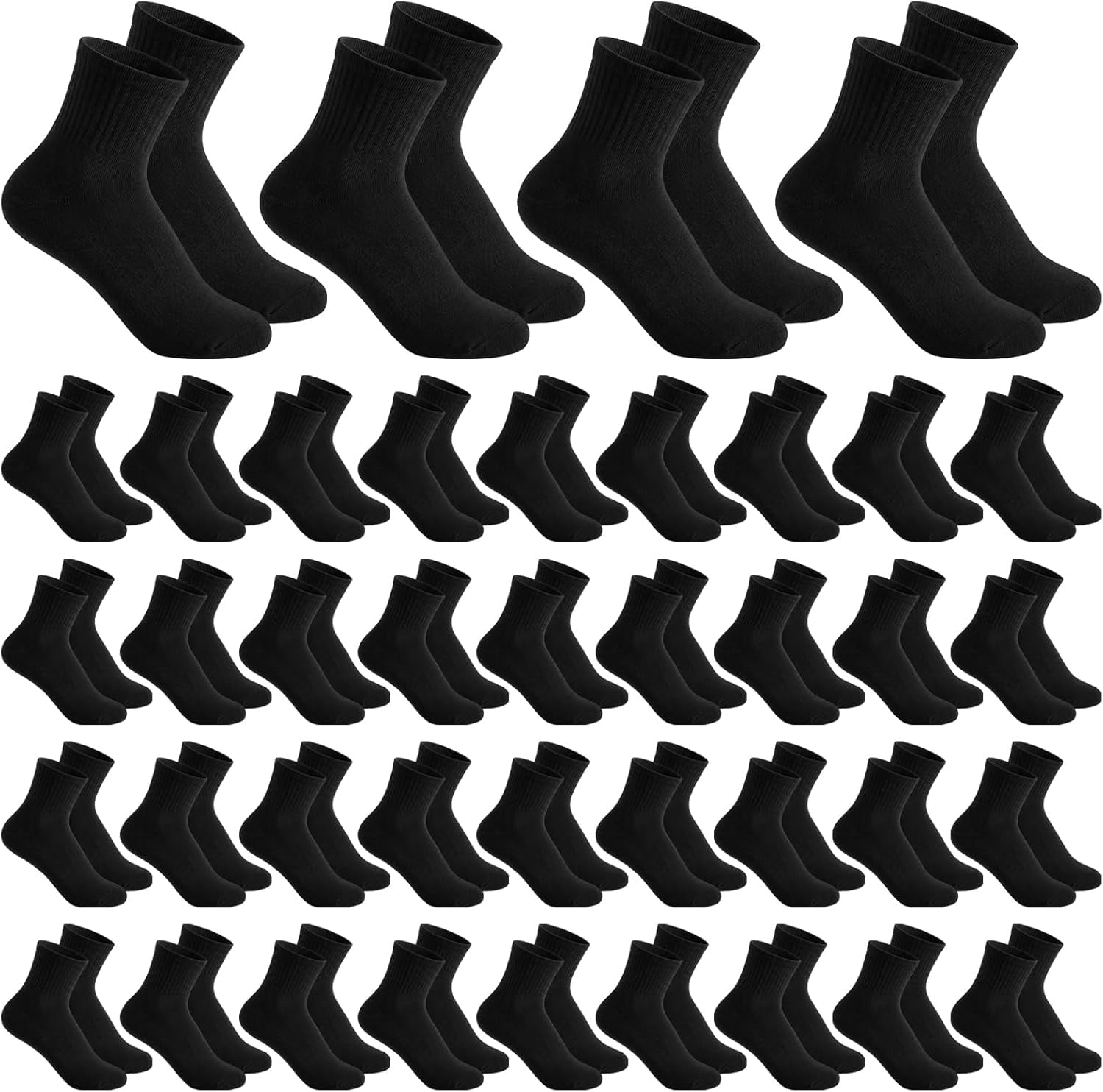 100 Pairs Bulk Mens Socks Low Cut Ankle Socks for Women No Show Sock ...