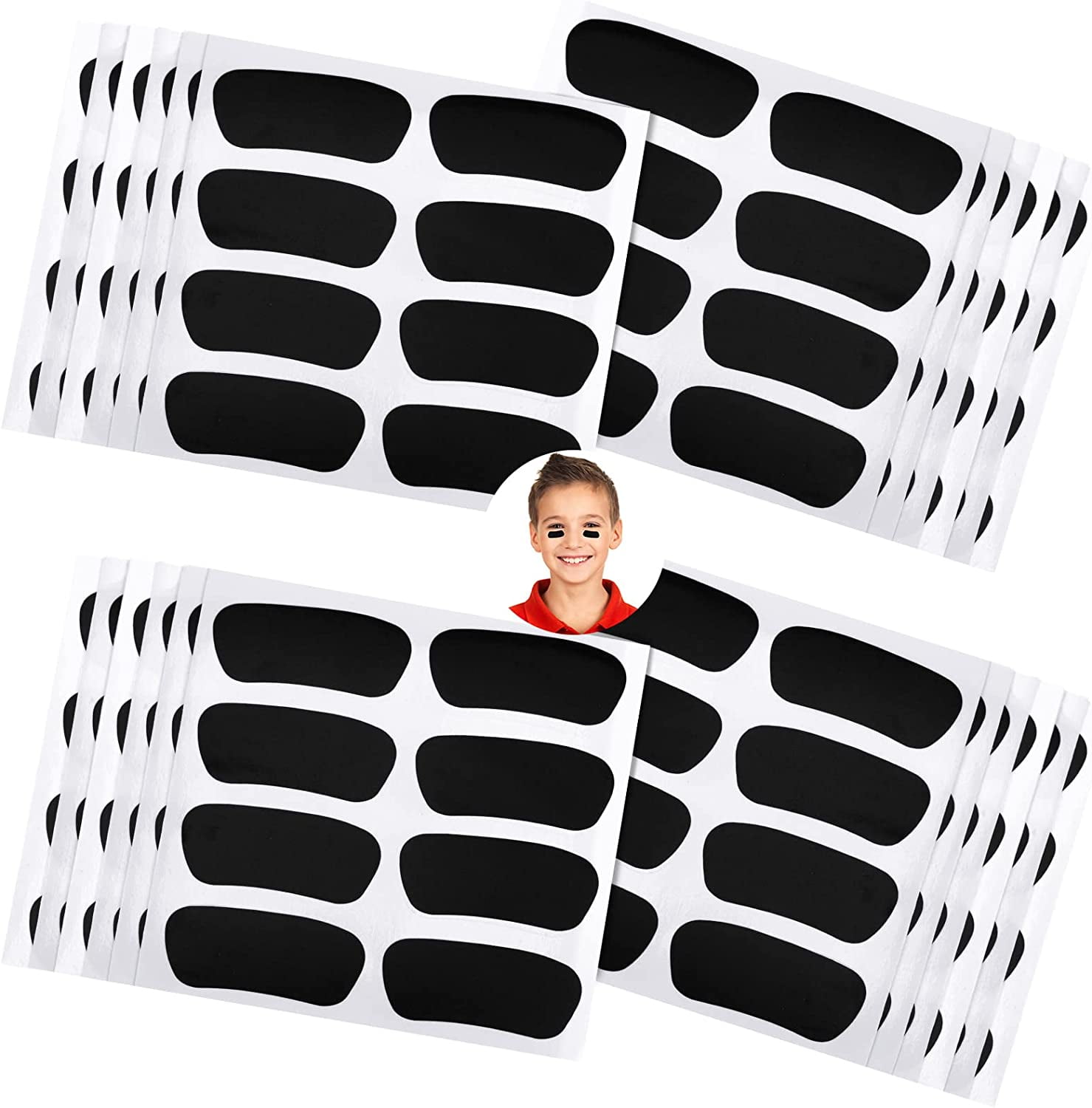 100 Pairs Eye Black Baseball Stickers Black Under Eye Sports Softball ...