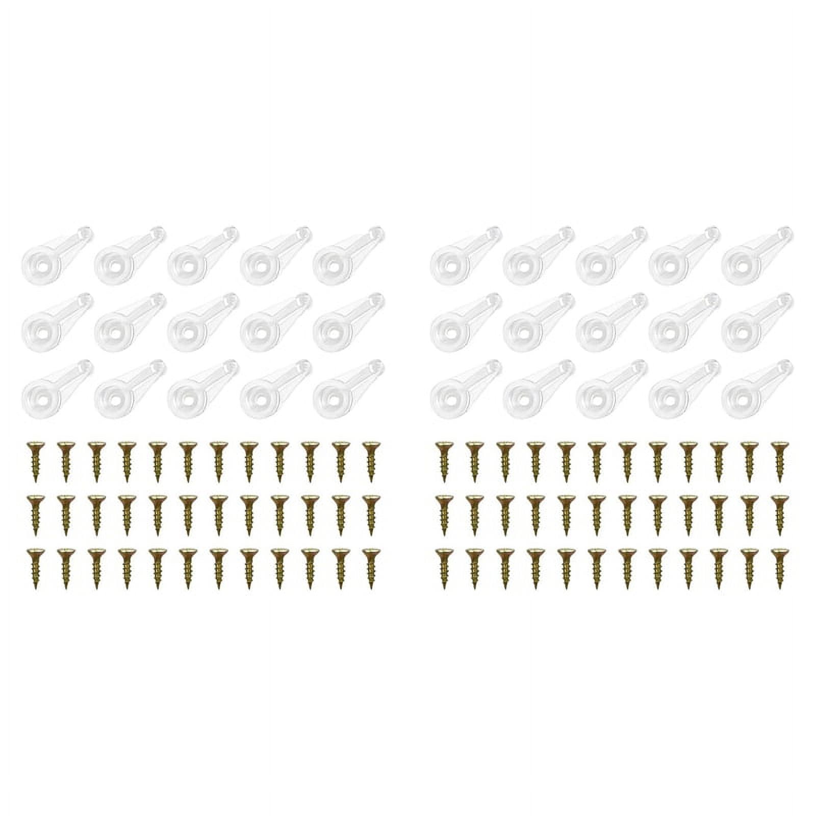 100 Pairs Glass Retainer Clips Kit Cabinet 4Mm Doors with Screws for ...