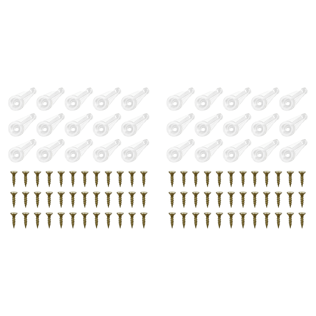 100 Pairs Glass Retainer Clips Kit Cabinet Glass Clips 4Mm Doors Clips ...