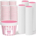 100 Paper Soup Containers with Disposable Paper Containers with Vented ...