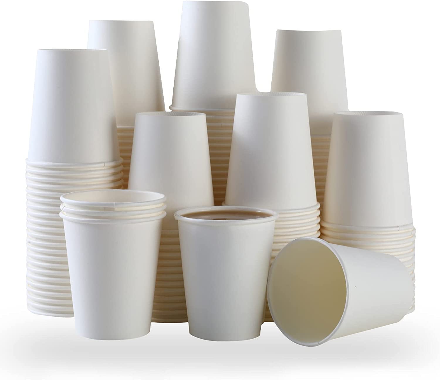 100 Park Disposable Hot Coffee Cups - Bulk 8 oz Paper Cups, Disposable ...