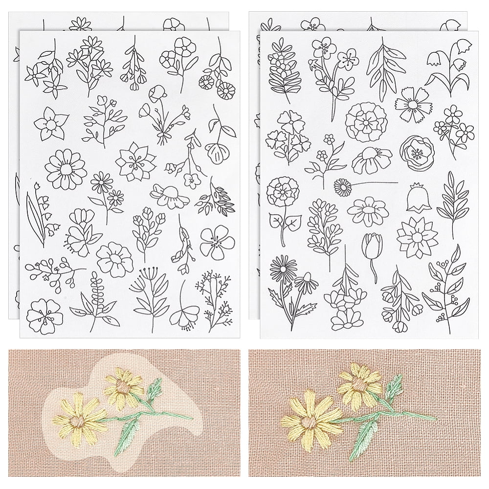100 Patterns Water Soluble Embroidery Stabilizers Stick and Stitch ...