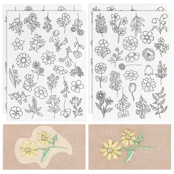 100 Patterns Water Soluble Embroidery Stabilizers Stick and Stitch ...