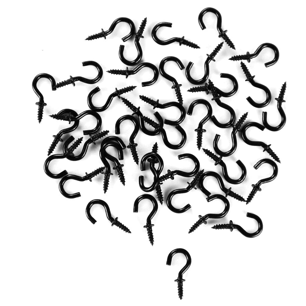 100 Pcs 1/2" Small Jewelry Hooks Screw in Ceiling Hooks String Lights ...