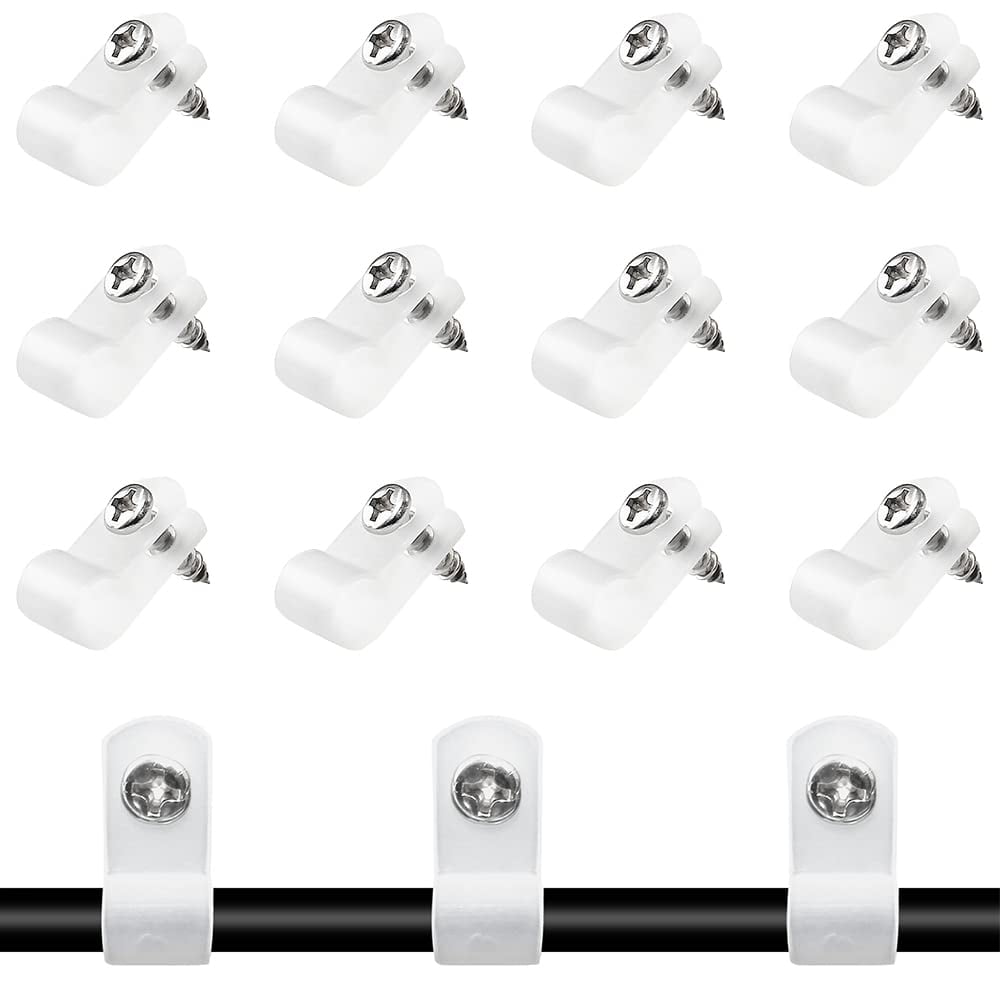 100 Pcs 1/4 Inch R-Type Clip Clamp, Nylon P-Type Mounting Clips, Cable ...