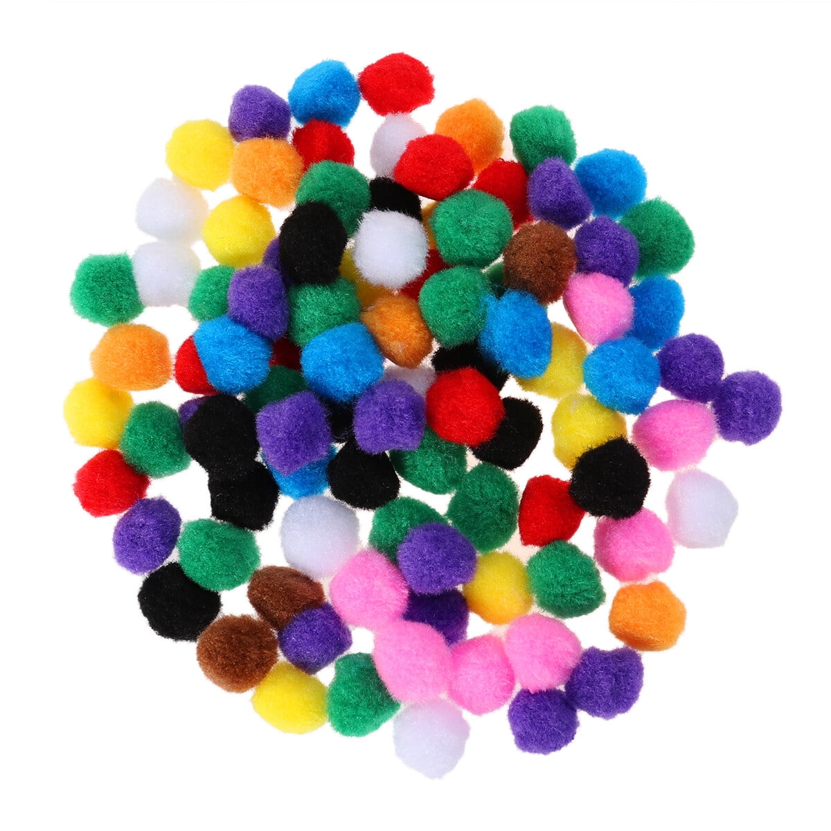 100 Pcs 10 Color Mixed Pack DIY Handmade Material Plush Ball ...