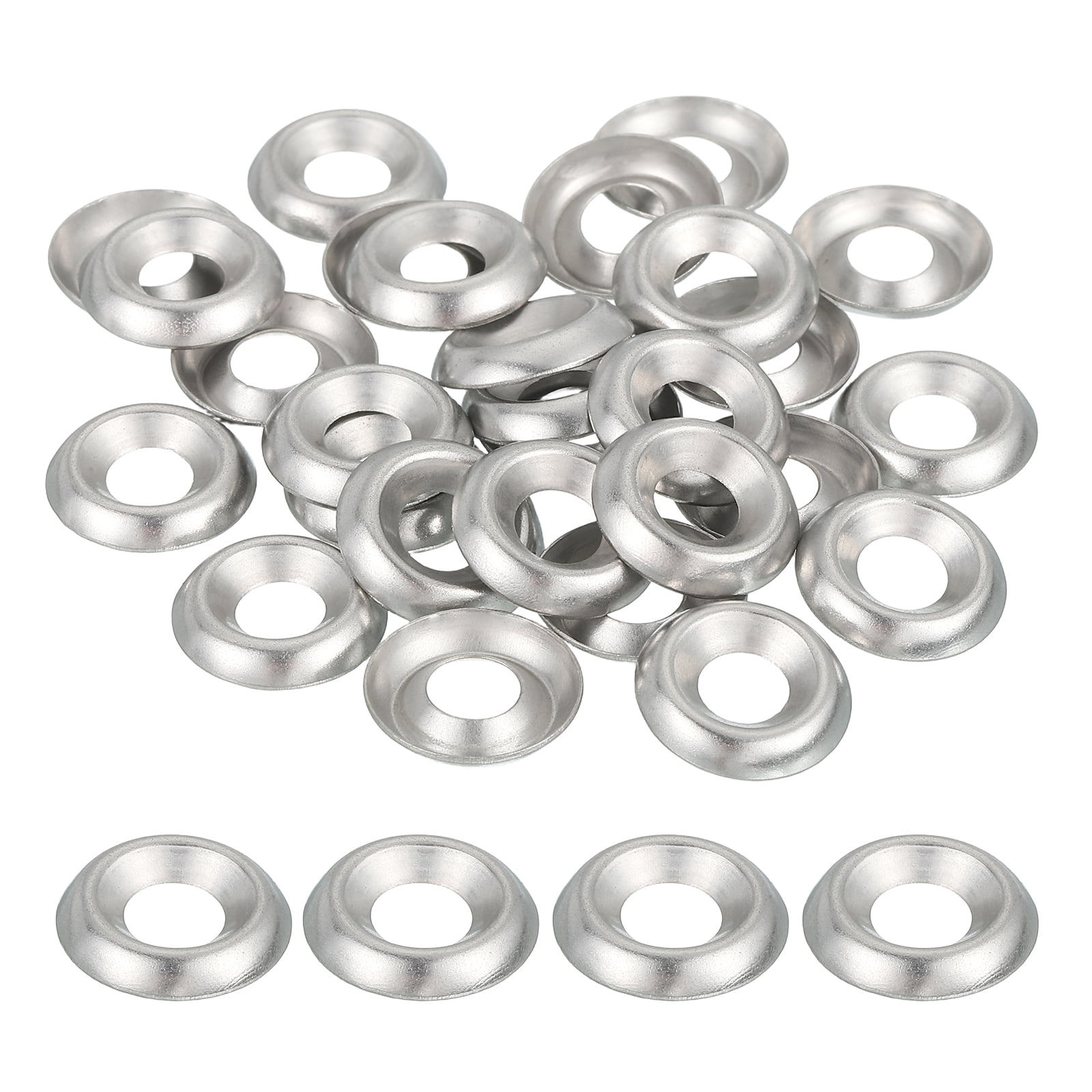 100 Pcs 10# Countersunk Finish Washers Stainless Steel Cup Washer ...