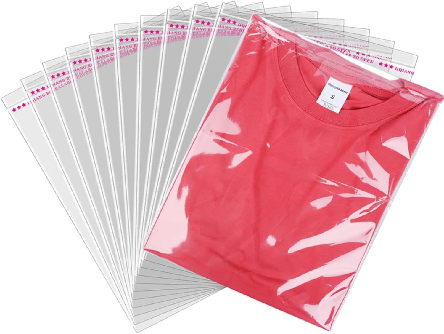 100 Pcs 10x14 Inches Self Sealing Cellophane Bags, Clear Resealable ...