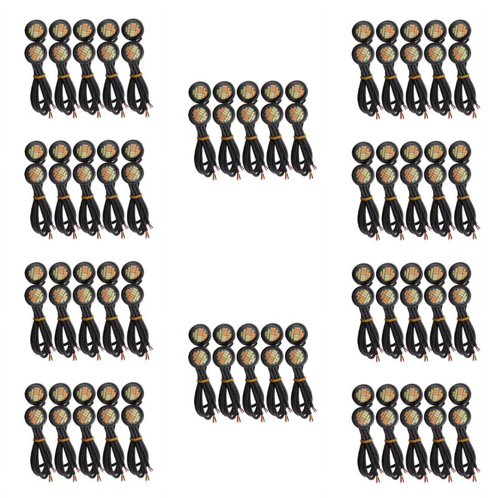 100 Pcs 12V 23mm Dual Color Switchback 4014 Smd 12 LED Drl Eagle Eye ...