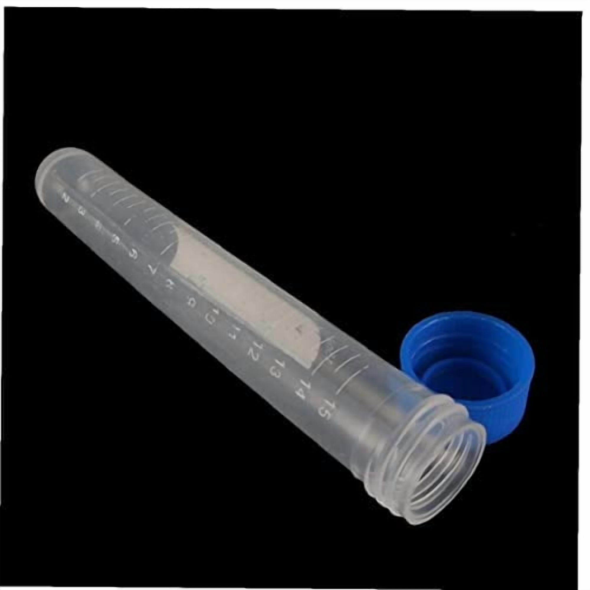 100 Pcs 15ml Screw Cap Round Bottom Centrifuge Tube Plastic Reagent ...