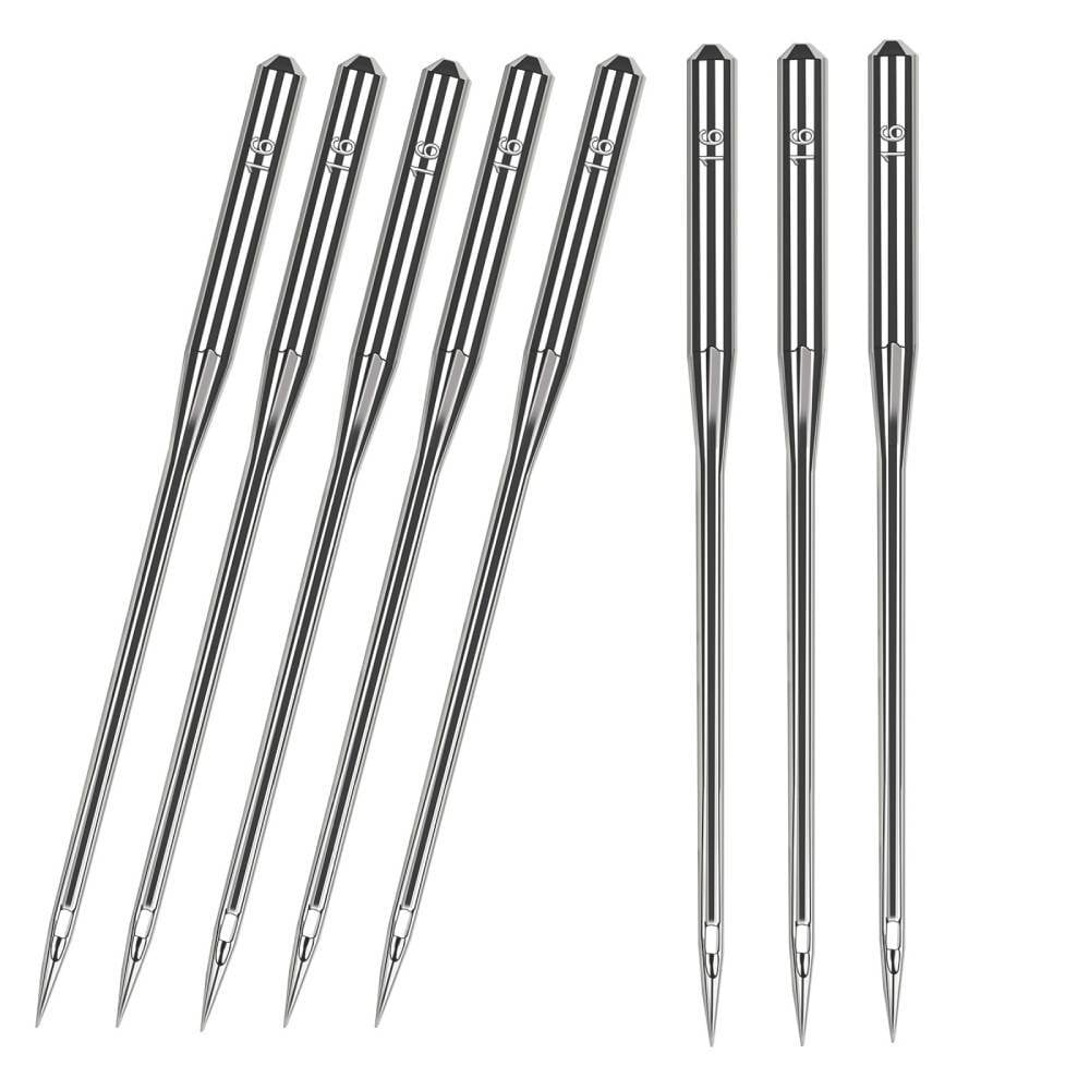 100 Pcs 16# Leather & Jeans Sewing Machine Needles, Heavy Duty Machine ...
