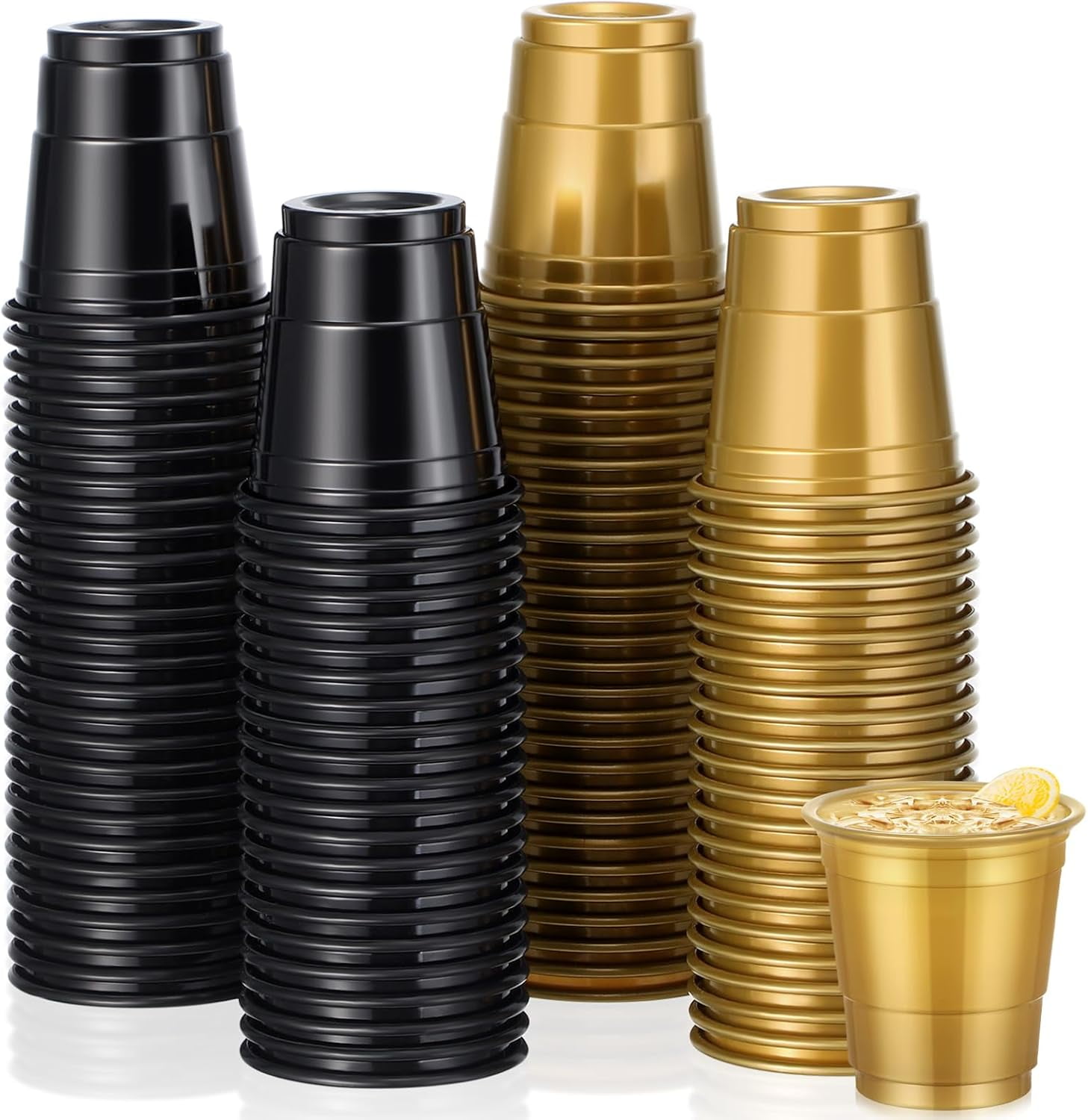 100 Pcs 2 oz Plastic Shot Glasses Mini Disposable Shot Cups Small ...