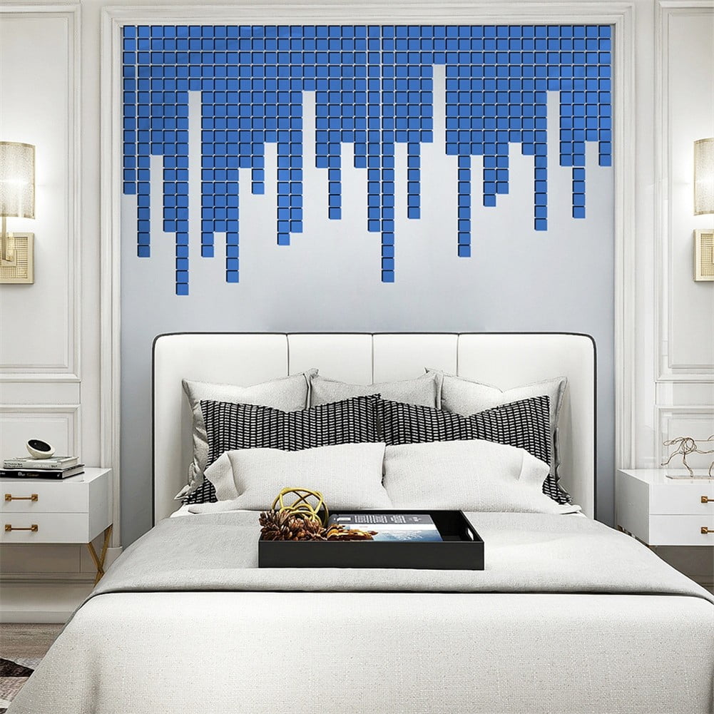 100 Pcs 20X20MM DIY Disco Ball Glass Mirror Stickers Self-adhesive Wall ...