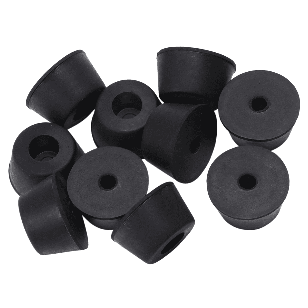 100 Pcs 21 x 12 mm Conical Recessed Foot Feet Rubber Buffer Material ...