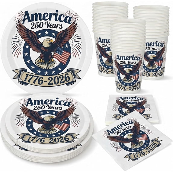 100 Pcs 250th Anniversary Decoration 4th of July Decoration Set ...