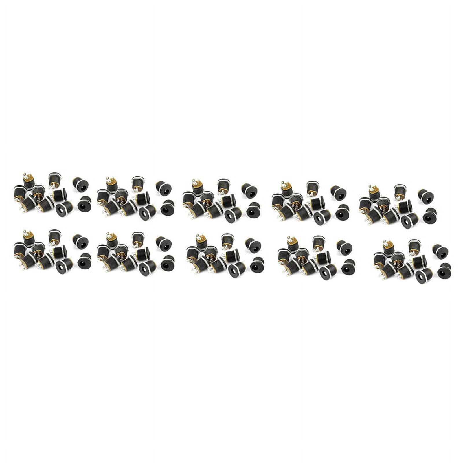 100 Pcs 3-Terminal Soldering 2.1mm x 5.5mm Female Power Jack DC Socket ...