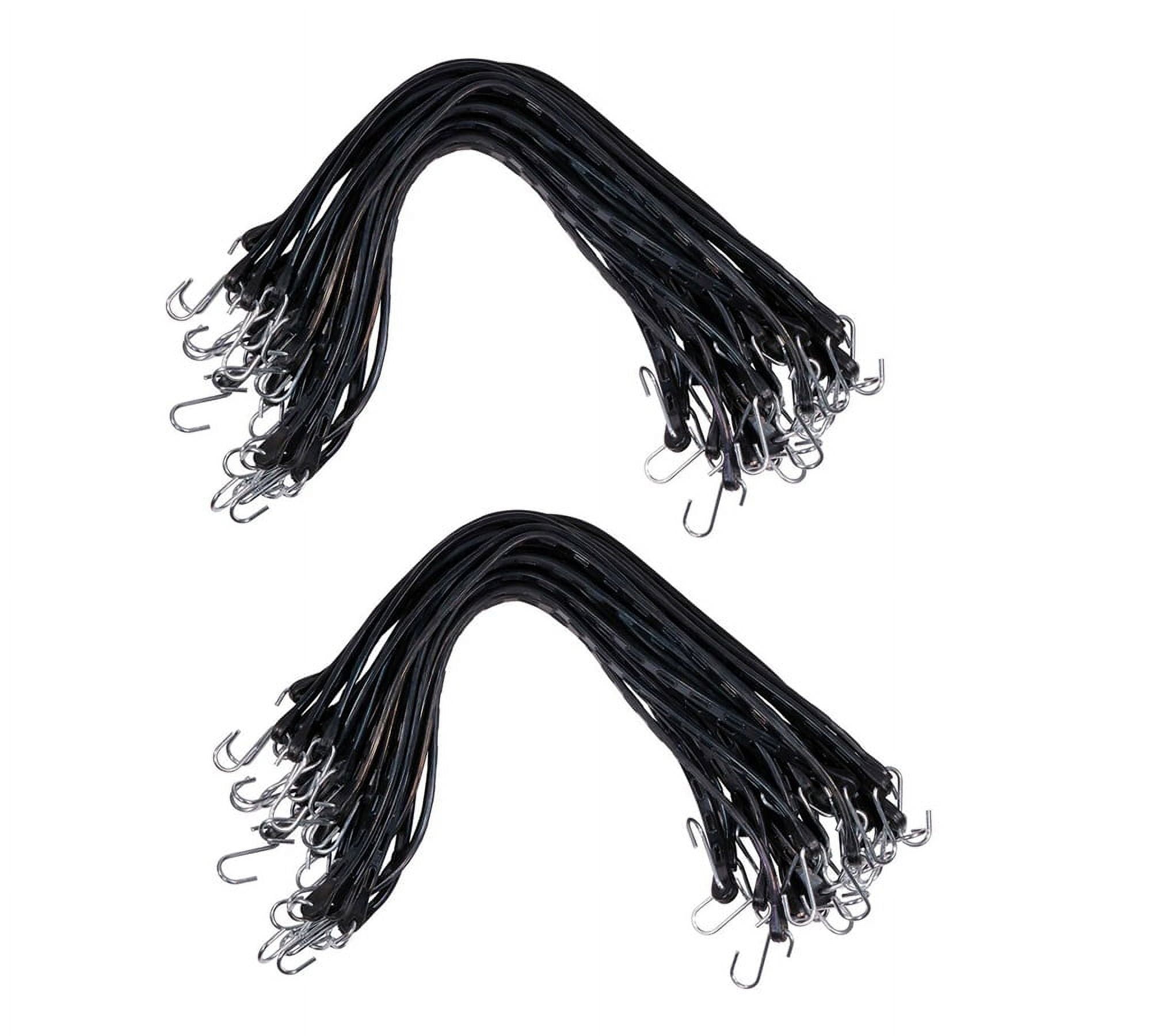 (100 Pcs) 30" EPDM Adjustable Tarp Bungee Straps w/ S Hook -Water & UV ...
